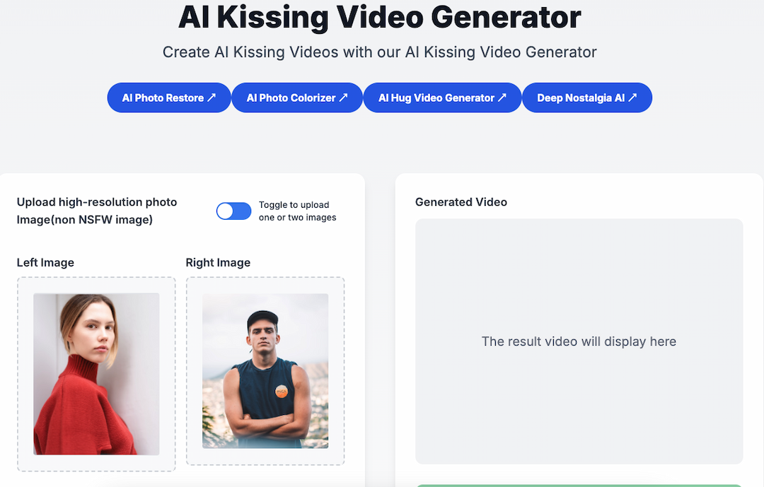 How to Create AI kissing video for free | Deep Nostalgia AI